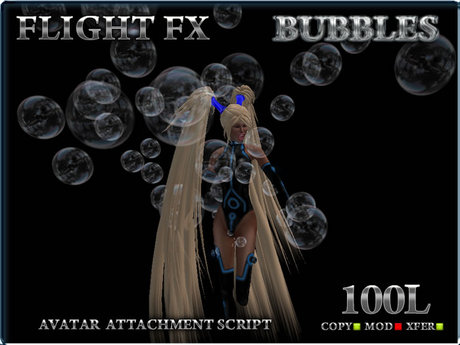 Second Life Marketplace - Flight FX - Bubbles - Fly Effects when Flying - Particle Effect Script